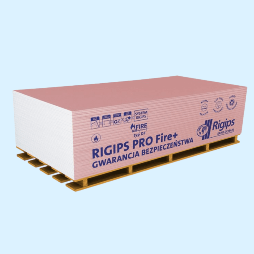 PŁYTA GIPSOWO – KARTONOWA RÓŻOWA OGNIOODPORNA PLUS 1200X2600X12,5MM ...