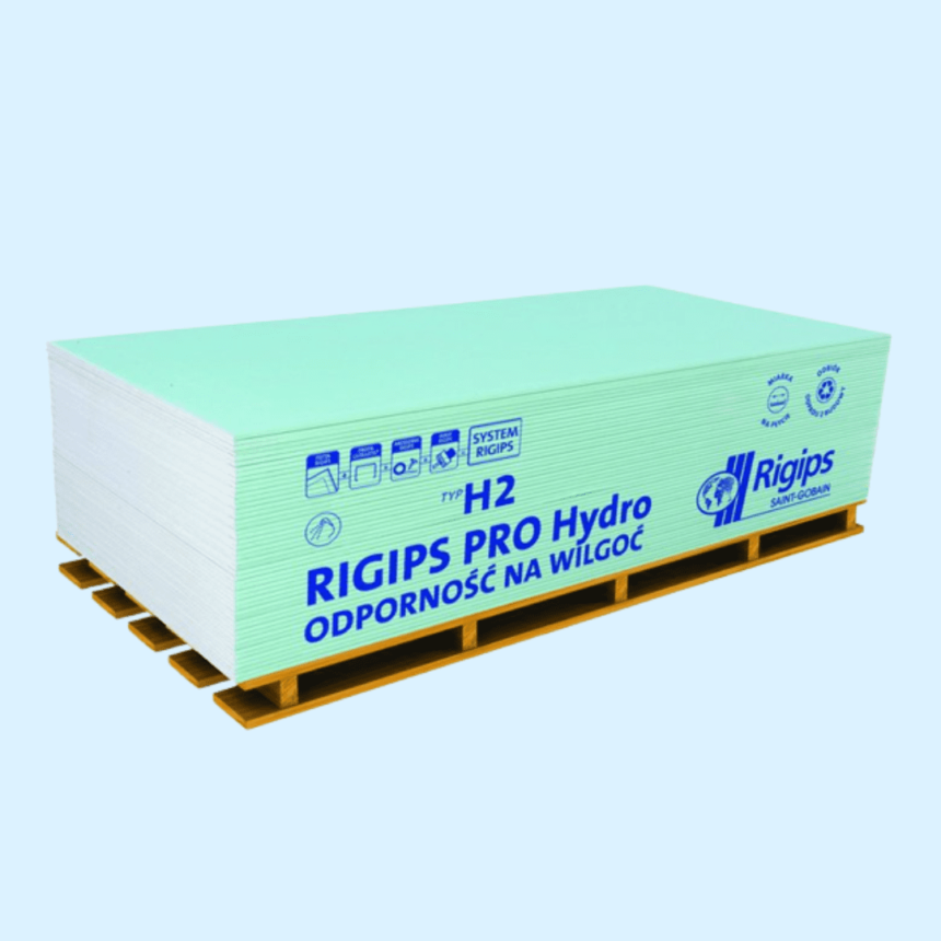 PŁYTA GIPSOWO – KARTONOWA WODOODPORNA ZIELONA 1200X2600 X12,5MM – materials4you.com